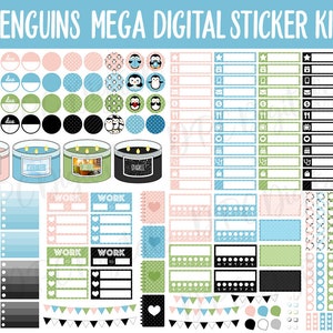 Penguin Parade Digital Sticker Mega Bundle | Goodnotes & iPad | Winter ...