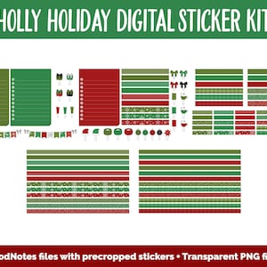Holly Holiday Digital Sticker Mega Bundle | Goodnotes & iPad | December ...