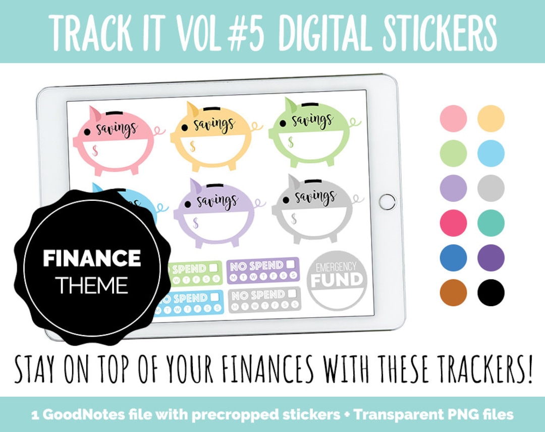 Track It Vol #5 Finance Tracker Stickers | iPad & Android | Money ...