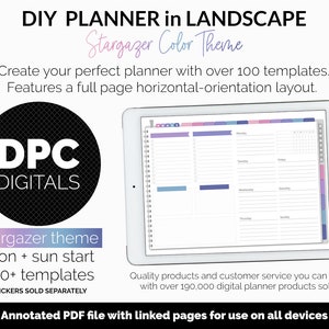 DIY Landscape Digital Planner Stargazer Theme Goodnotes, iPad & Android ...