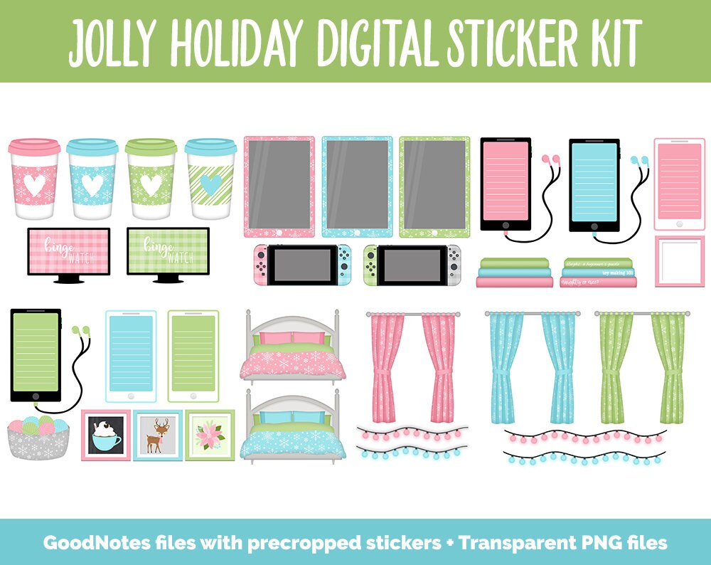 Jolly Holiday Digital Sticker Mega Bundle Goodnotes & Ipad | Etsy