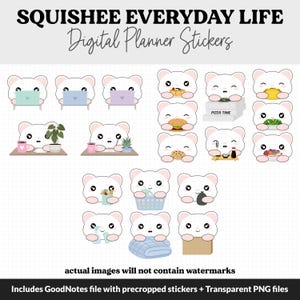 Squishee Everyday Life Digital Planner Stickers | iPad & Android | Kawaii, Activities | Frost ...