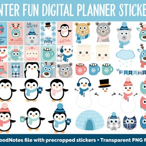 Winter Fun Mega Digital Sticker Bundle | Goodnotes & iPad | Winter ...