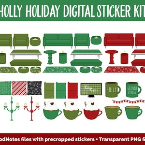 Holly Holiday Digital Sticker Mega Bundle | Goodnotes & iPad | December ...