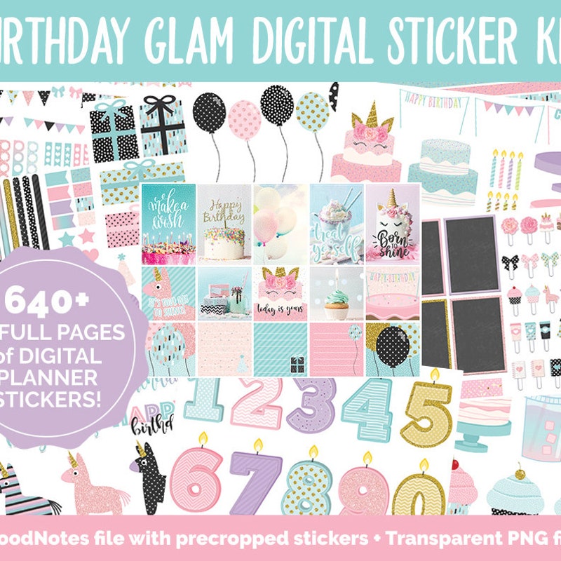 Birthday Planner Stickers - Etsy