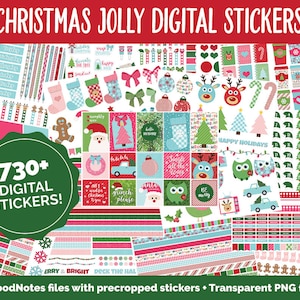 Christmas Holiday Jolly Mega Digital Sticker Bundle | Goodnotes & iPad ...