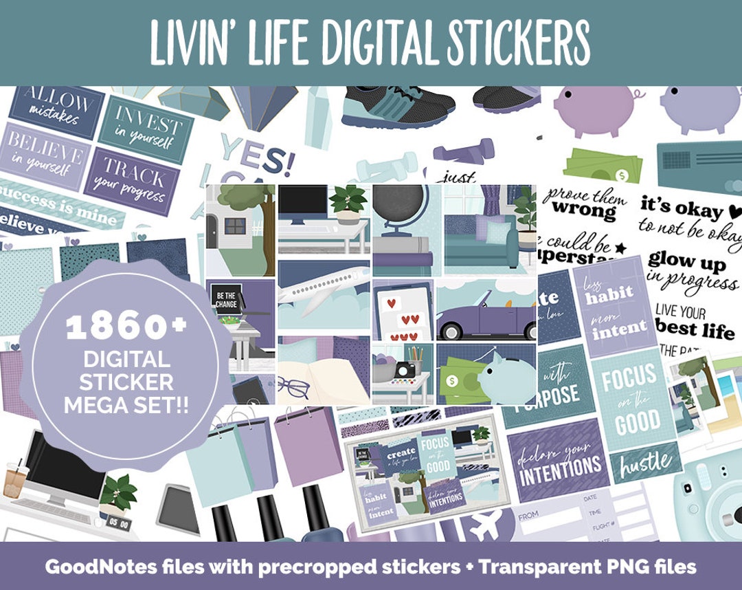 Livin' Life Digital Sticker Mega Bundle | iPad & Android | Destiny ...