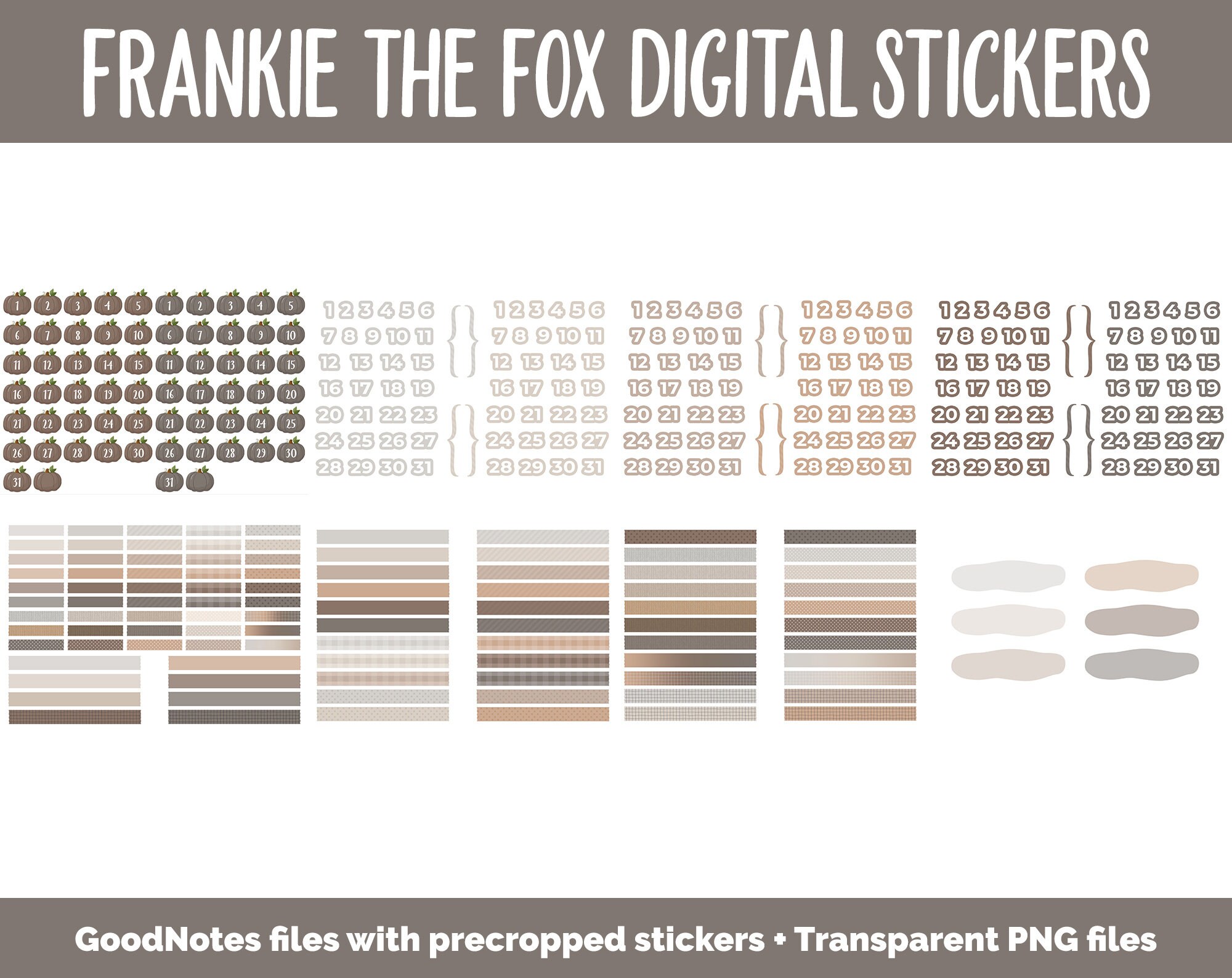 Frankie the Fox Digital Sticker Mega Bundle - Etsy