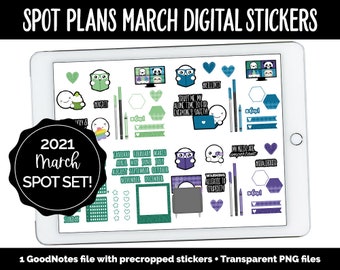Spot Plans June Digital Stickers Goodnotes Ipad and Android | Etsy