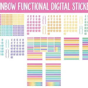 Rainbow Functional Digital Sticker Set | Goodnotes, iPad & Android ...