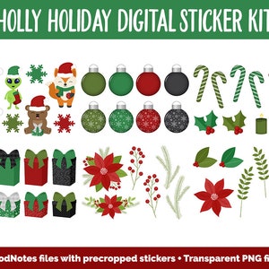 Holly Holiday Digital Sticker Mega Bundle | Goodnotes & iPad | December ...