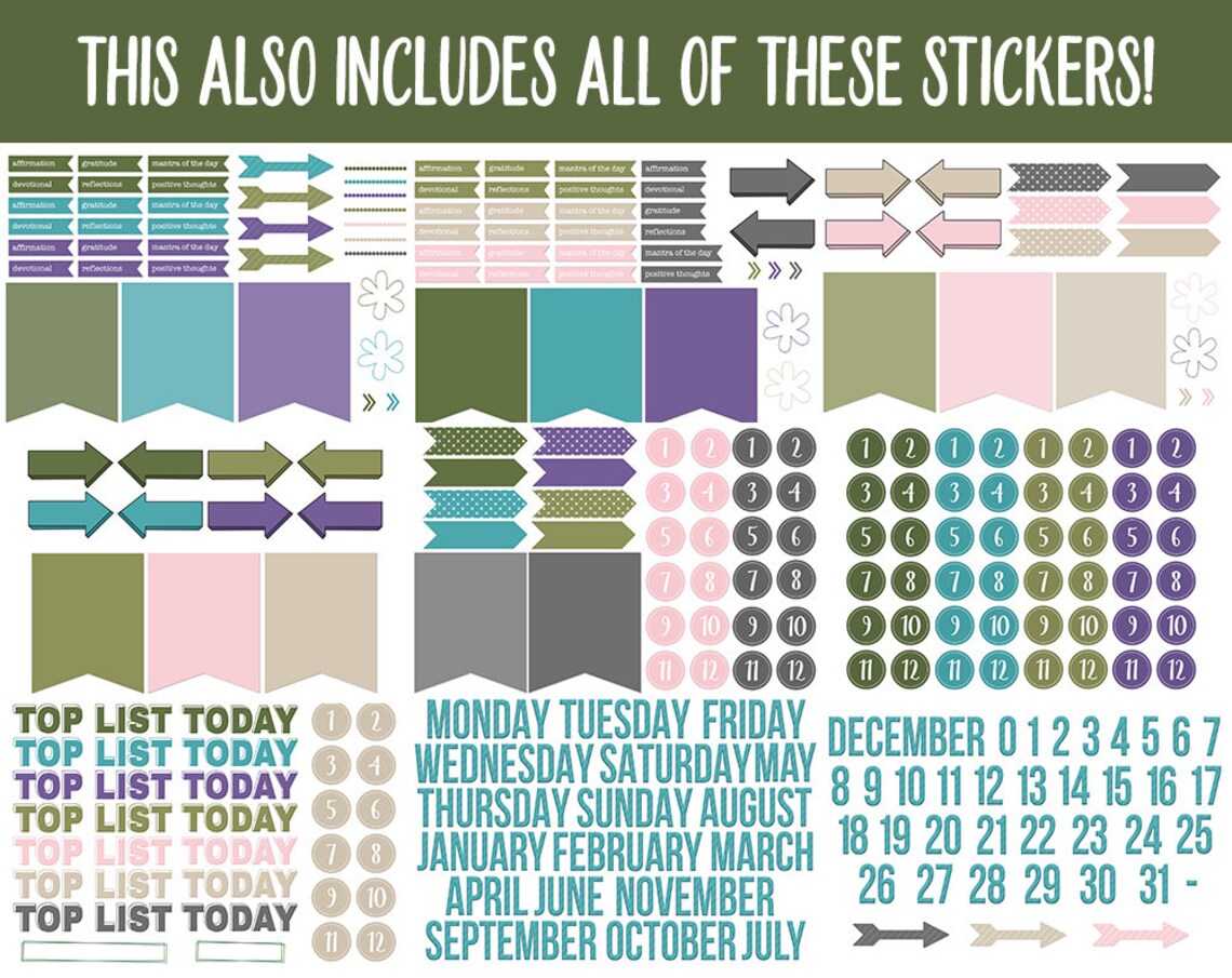 31 Day Digital Journal Sticker Bundle Enchanted Theme - Etsy