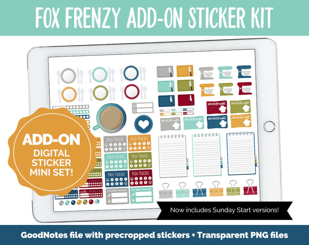Fox Frenzy Add-on Digital Stickers Goodnotes & iPad Fall, Trackers ...
