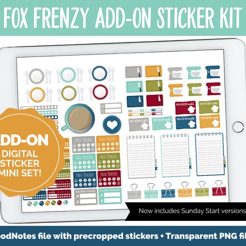 Recipe Book Add-on Digital Planner Stickers Goodnotes Ipad | Etsy