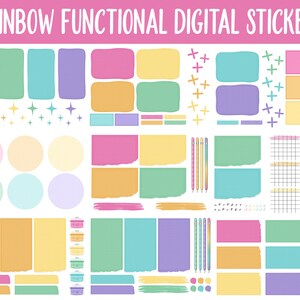 Rainbow Functional Digital Sticker Set | Goodnotes, iPad & Android ...