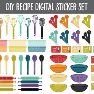 Digital Recipe Sticker Kit | Goodnotes, iPad & Android | Recipes, Meal ...