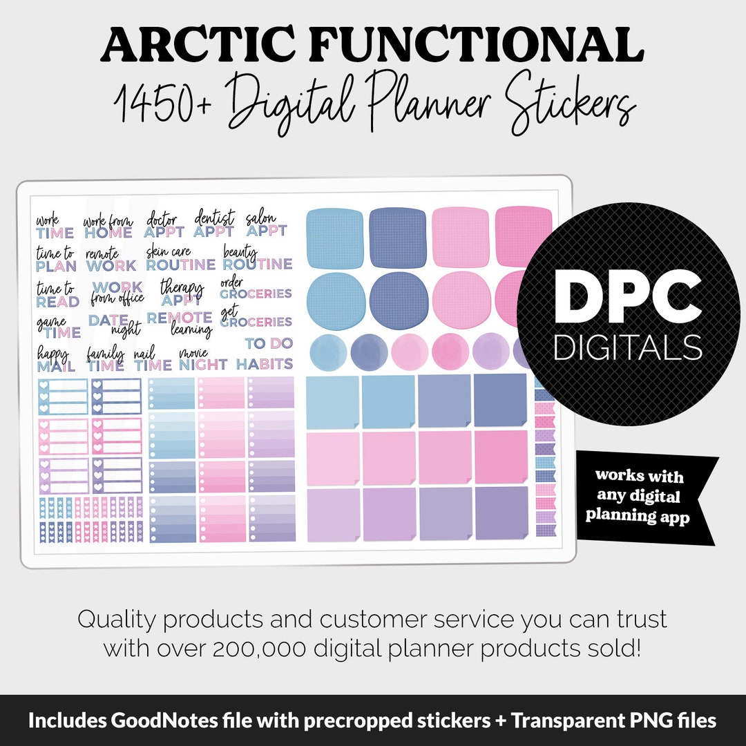 Arctic Functional Digital Sticker Set | Goodnotes, iPad & Android ...