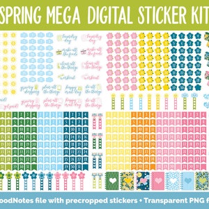 Spring MEGA Digital Sticker Bundle | Goodnotes & iPad | April | May ...