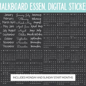 Chalkboard Essentials DIY Mini Calendar & Digital Stickers Kit ...