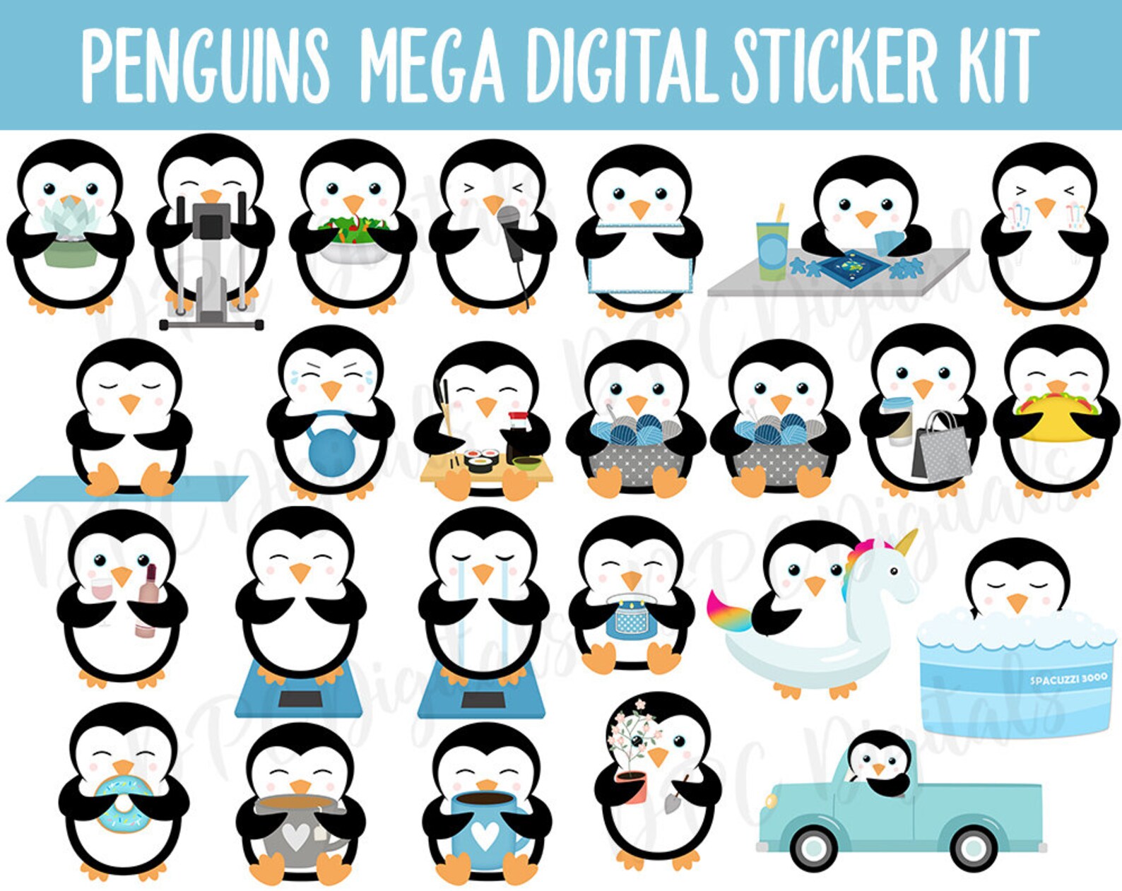Penguin Parade Digital Sticker Mega Bundle Goodnotes & Ipad - Etsy