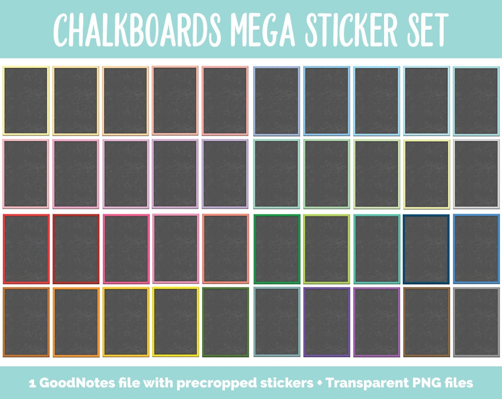 Chalkboard Digital Stickers Mega Pack Goodnotes Ipad and | Etsy
