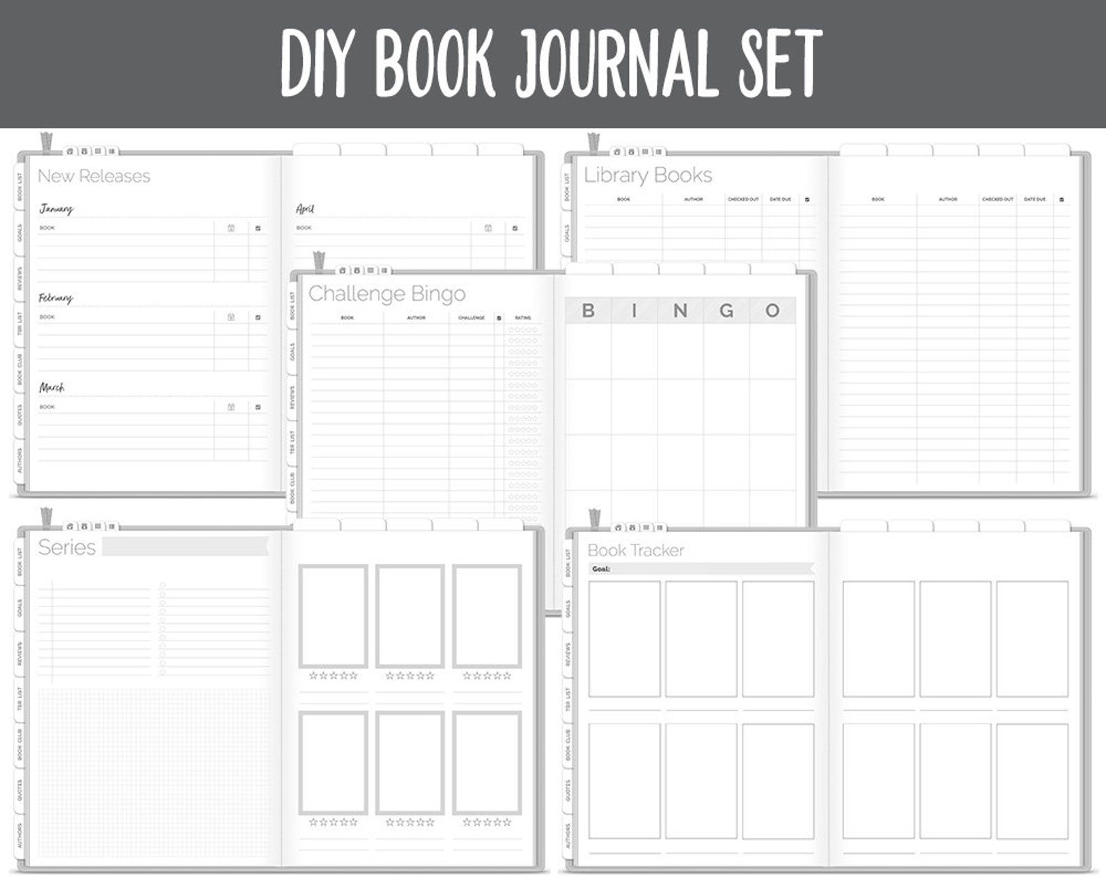 DIY Digital Book Journal + Sticker Set | Goodnotes, iPad & Android ...