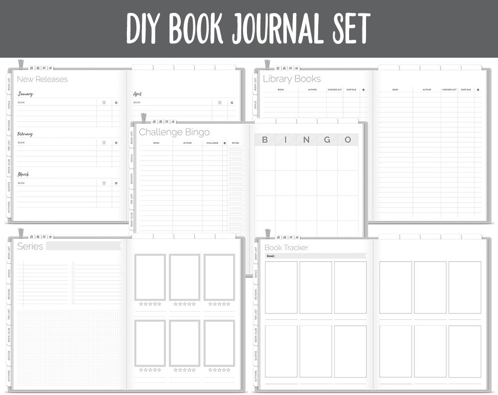 DIY Digital Book Journal Sticker Set Goodnotes Ipad & - Etsy