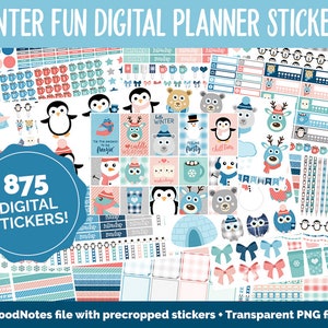 Winter Fun Mega Digital Sticker Bundle | Goodnotes & iPad | Winter ...