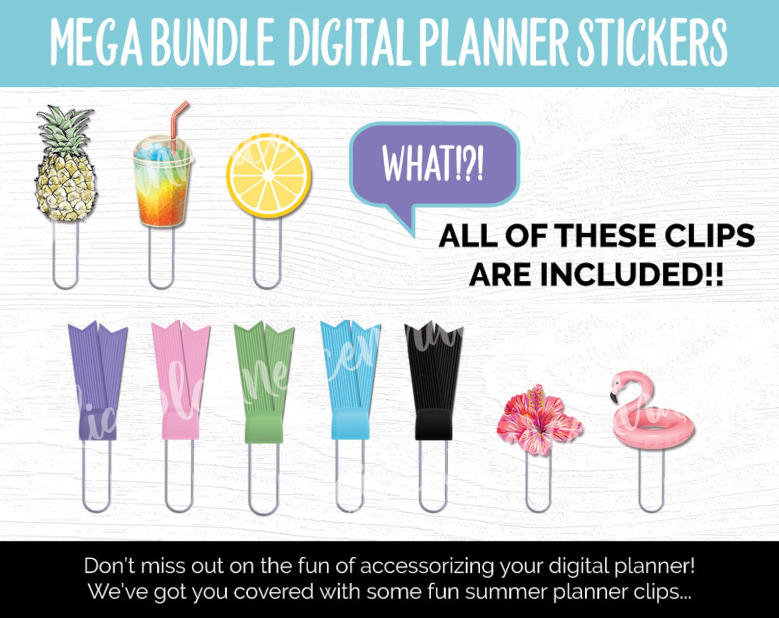 Digital Planner Sticker MEGA Bundle | Summer Fantasy | Goodnotes | 625 ...