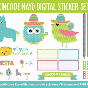 Cinco De Mayo Fiesta Digital Stickers | Goodnotes & iPad - Etsy