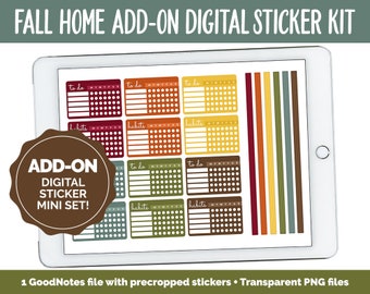 Fall Home Digital Planner Sticker Mega Kit Goodnotes Ipad | Etsy