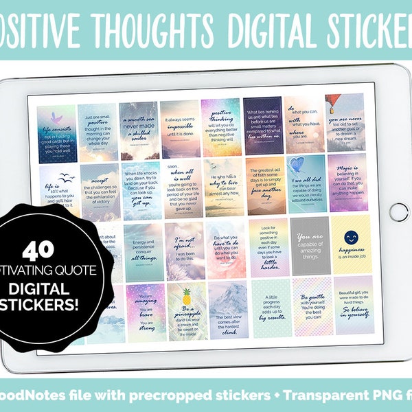 Positivity Digital Stickers - Etsy