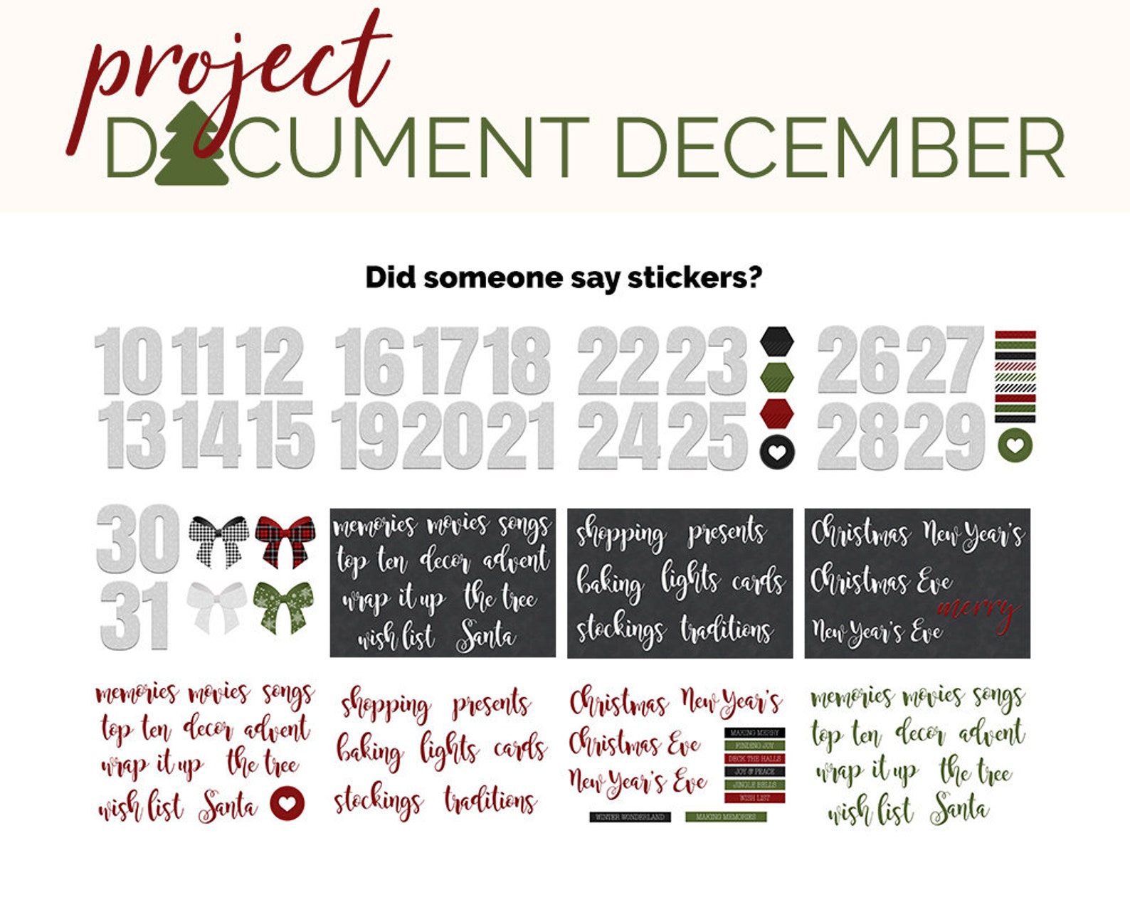 Project Document December Album and Stickers | Goodnotes & iPad ...