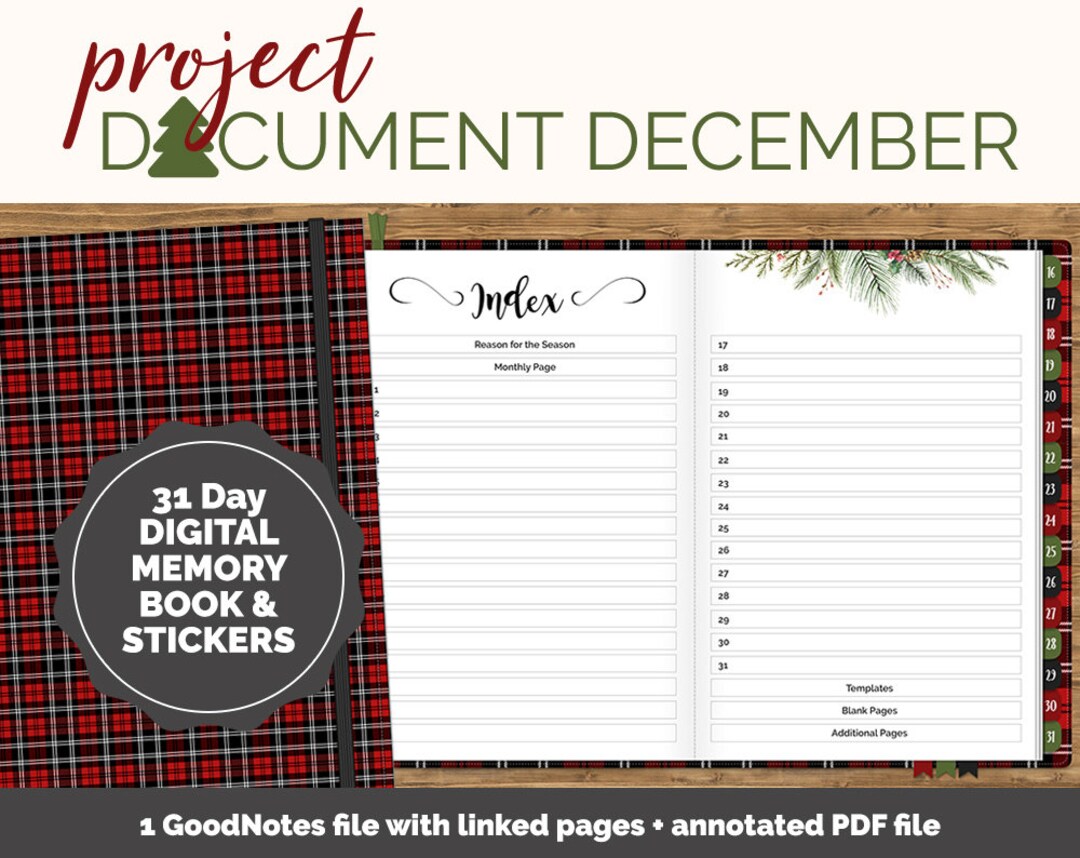 Project Document December Album and Stickers | Goodnotes & iPad ...