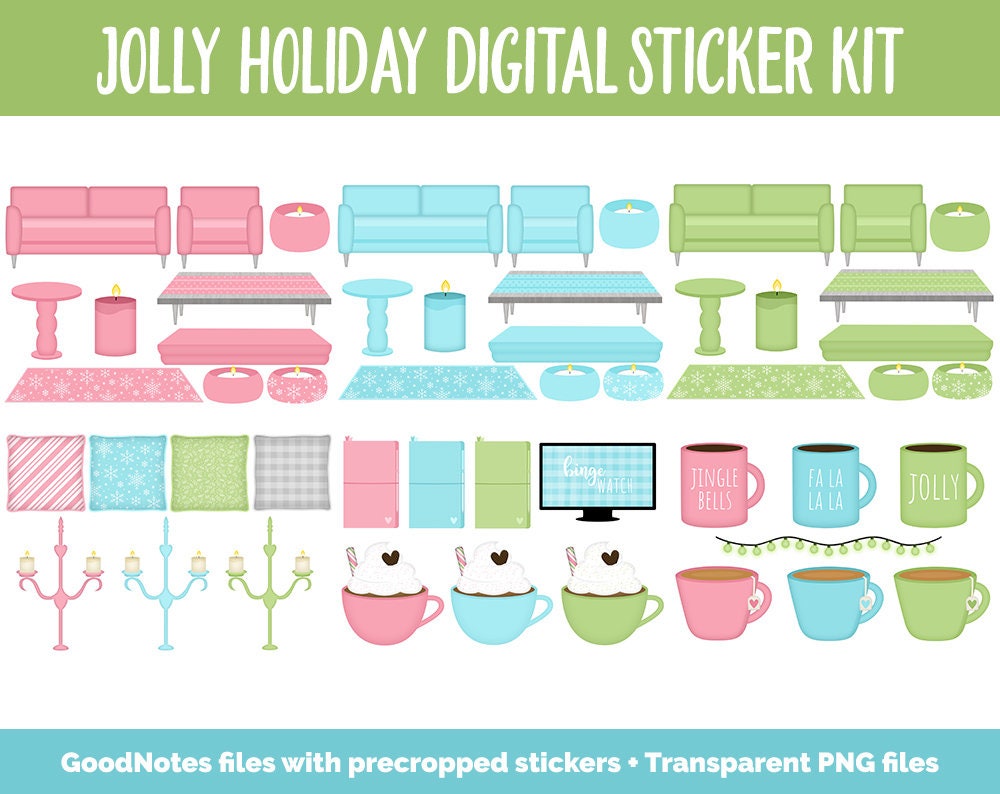 Jolly Holiday Digital Sticker Mega Bundle Goodnotes & Ipad | Etsy
