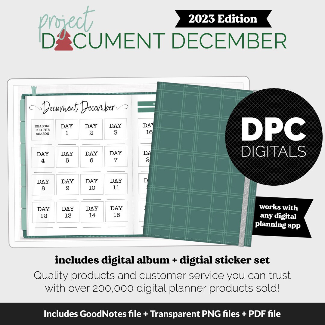2023 Project Document December Album and Stickers | Goodnotes & iPad ...