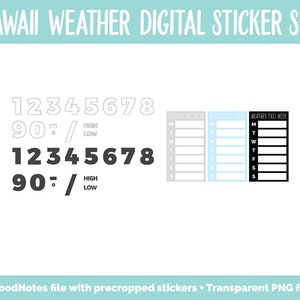 Kawaii Weather Digital Stickers | Goodnotes, iPad and Android | Mood ...