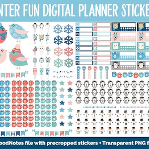 Winter Fun Mega Digital Sticker Bundle | Goodnotes & iPad | Winter ...