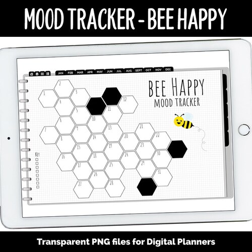 Bee Happy Mood Tracker for Digital Planners Goodnotes Ipad - Etsy