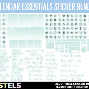 Digital Calendar Numbers MEGA Bundle | Pastels | iPad & Android - Etsy