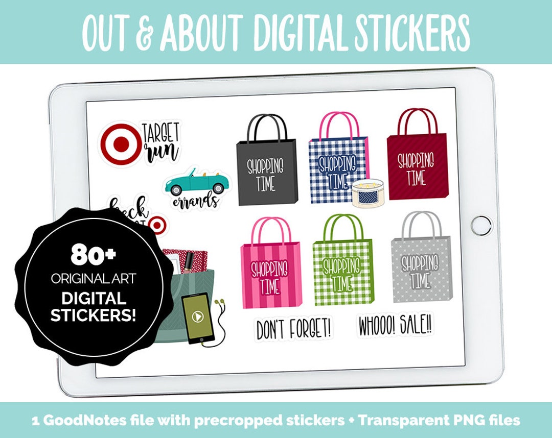 Out and About Digital Stickers | Goodnotes, iPad and Android | Errands ...