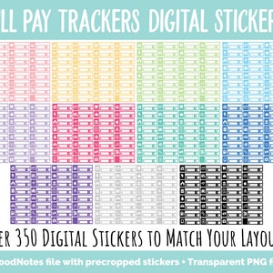 Bill Pay Tracker Digital Stickers | Goodnotes, iPad and Android ...