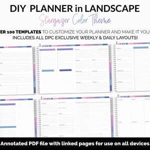 DIY Landscape Digital Planner Stargazer Theme Goodnotes, iPad & Android ...