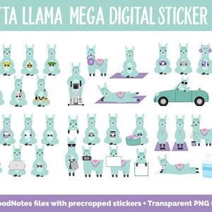 Lotta Llamas Digital Sticker Mega Bundle | iPad & Android | Alpacas ...