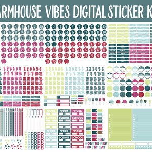 Farmhouse Vibes Digital Sticker Mega Bundle | iPad & Android | Blossom ...