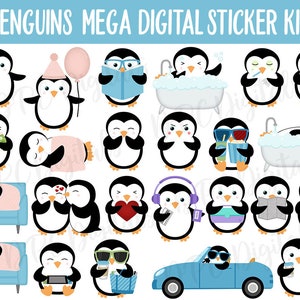 Penguin Parade Digital Sticker Mega Bundle | Goodnotes & iPad | Winter ...