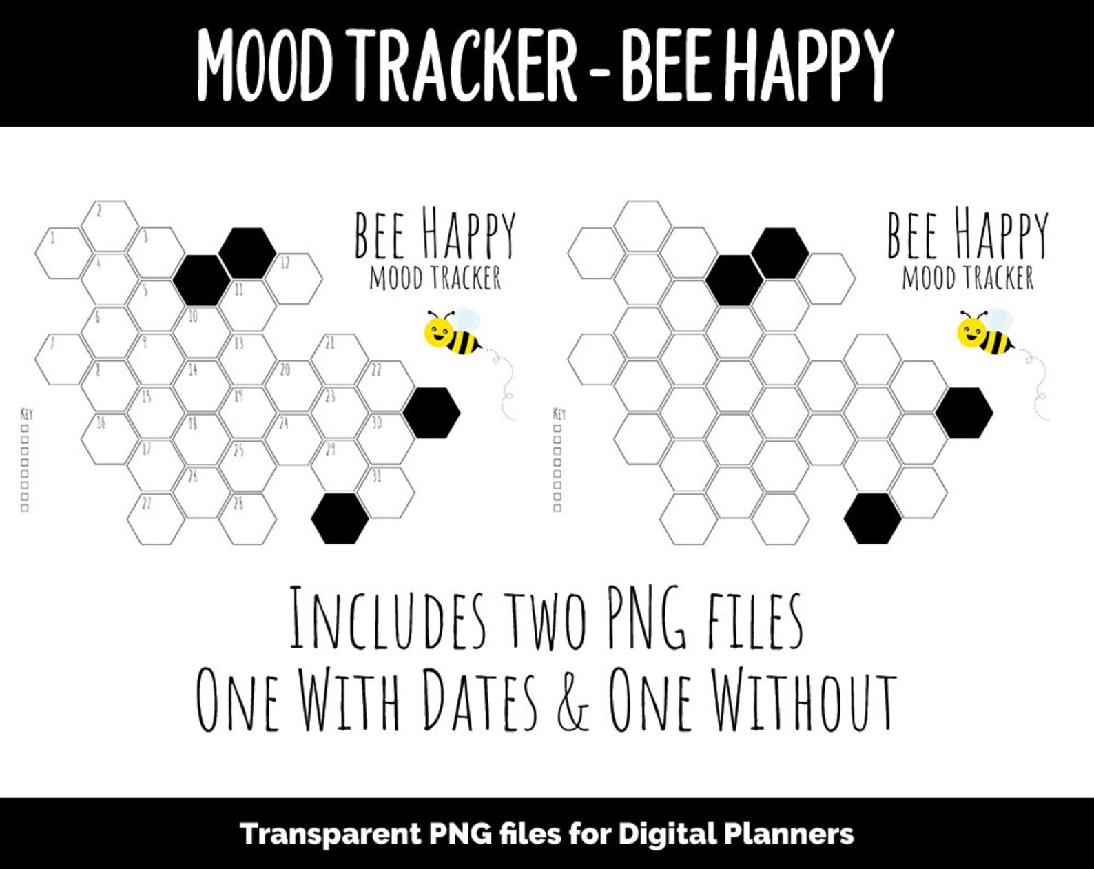 Bee Happy Mood Tracker for Digital Planners Goodnotes, iPad & Android ...