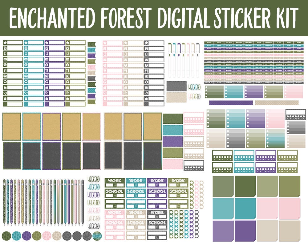 Enchanted Forest Digital Sticker Mega Bundle | Goodnotes & iPad | Fall ...