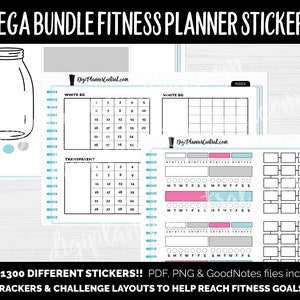 Digital Fitness MEGA Sticker Bundle - 1300+ Stickers | Goodnotes & iPad ...