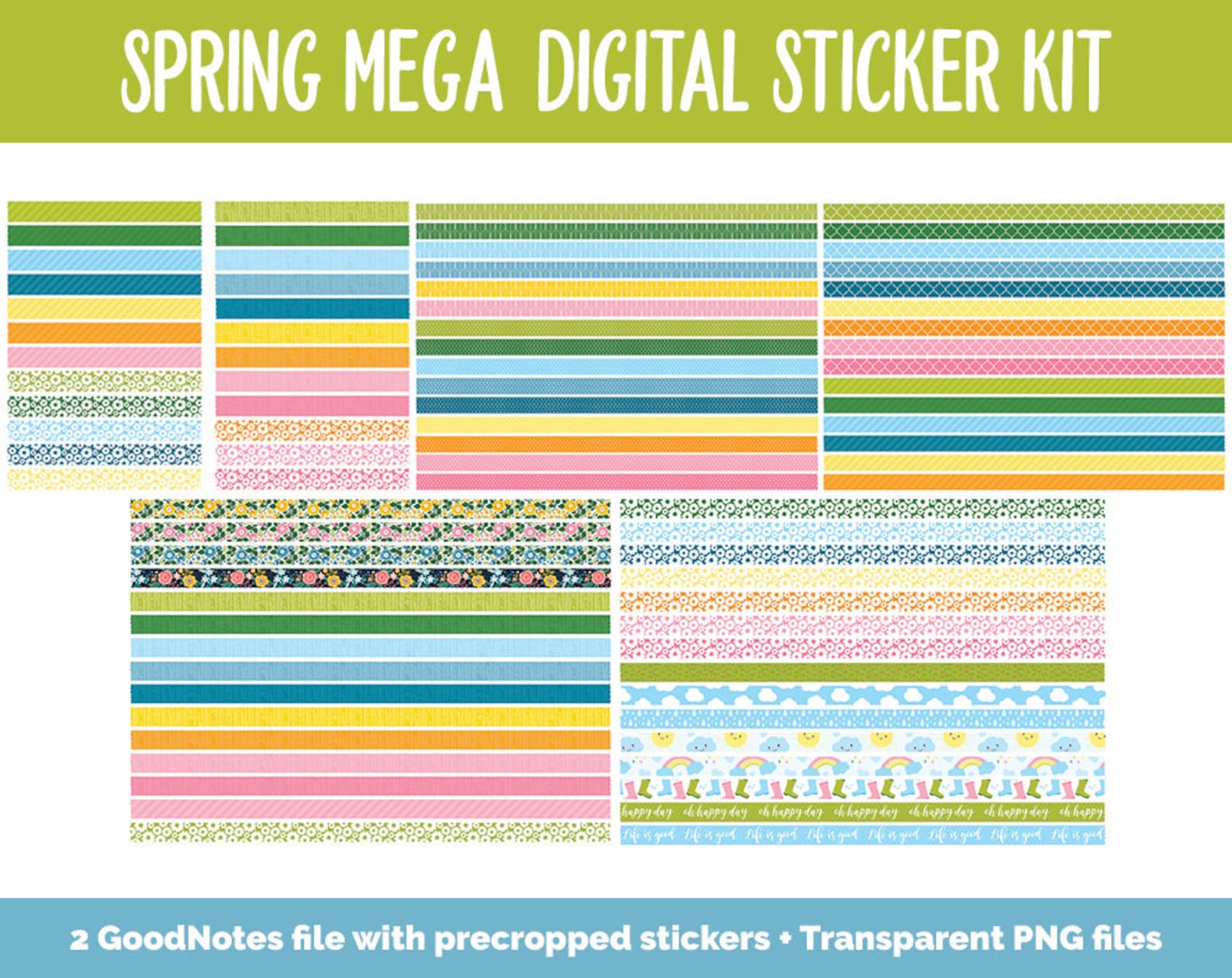 Spring MEGA Digital Sticker Bundle GoodNotes & iPad April | Etsy